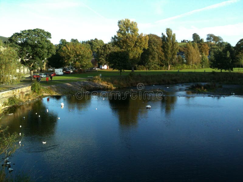 River Kent, Kendal, Cumbria, England Stock Image - Image of kendal ...