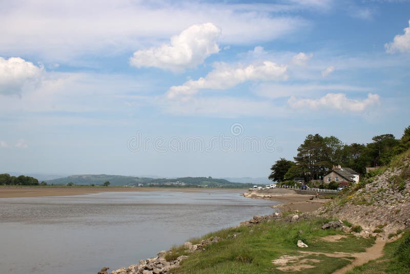 River Kent at Sandside, Cumbria, England Stock Photo - Image of blue ...