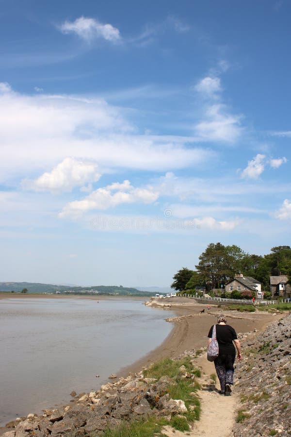 River Kent at Sandside, Cumbria, England Stock Photo - Image of sunny ...