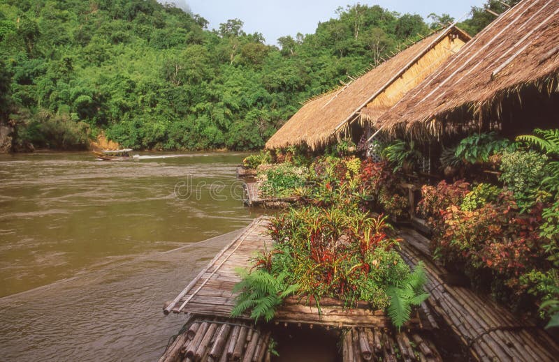 River Kwai Jungle Rafts Resort Editorial Photography - Image of jungle ...