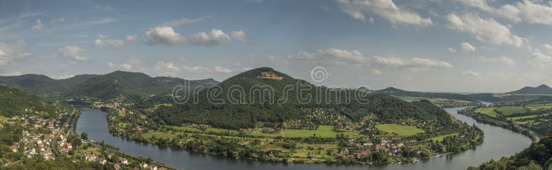 River Labe from View Point Over Valley Stock Image - Image of labe ...