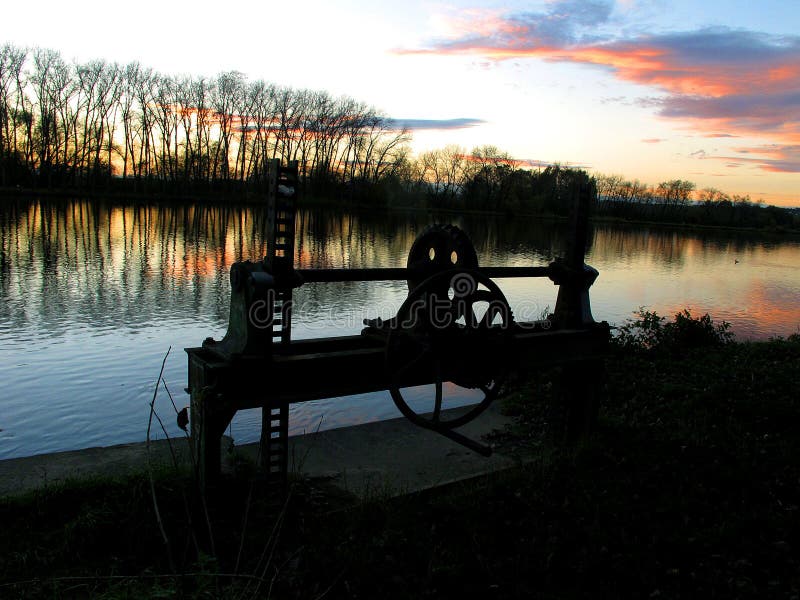 River Labe - water-gate stock photo. Image of republic - 48544730