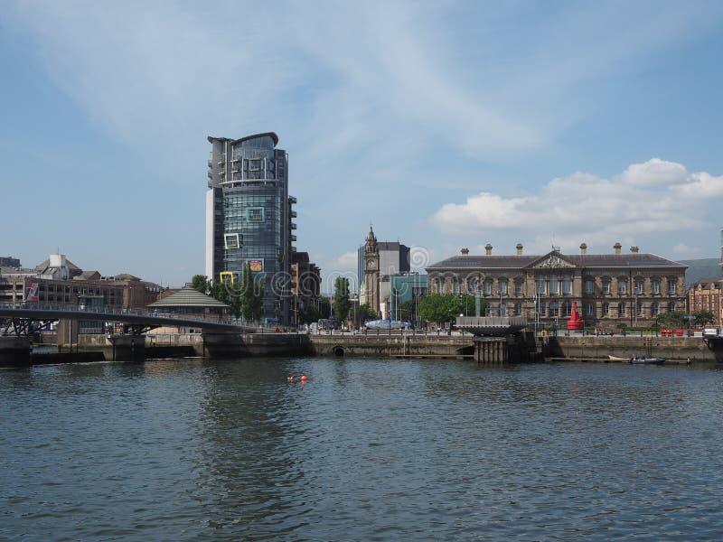 River Lagan in Belfast stock photo. Image of architecture - 124097578