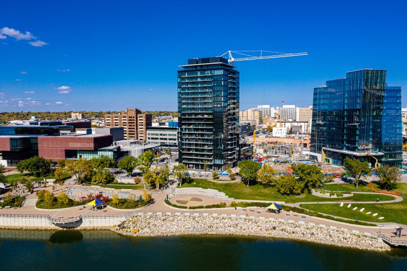 River Landing in Saskatoon, Canada Stock Image - Image of vibrant ...