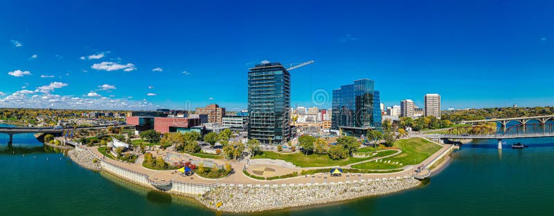 River Landing in Saskatoon, Saskatchewan Stock Image - Image of color ...