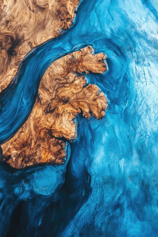 River landscape from above stock photo. Image of waterway - 376758920