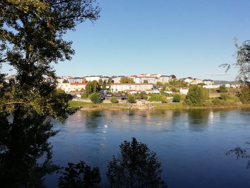 River landscape stock photo. Image of river, beach, trees - 129399946