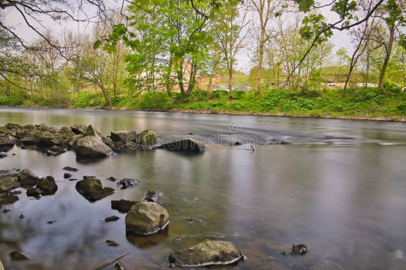 River Landscape in Spring Time Stock Photo - Image of stream, color ...