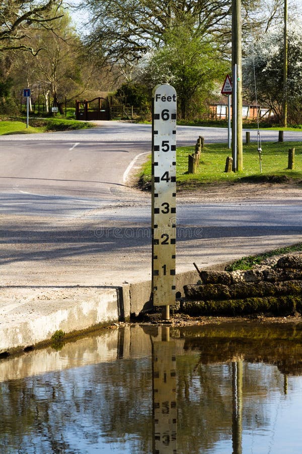 River Level Marker Gauge for Measurement. High River Levels Stock Image ...