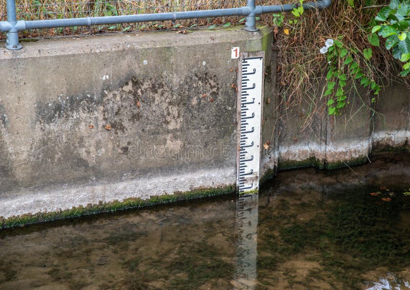 River Level Marker stock image. Image of ecology, river - 253738225