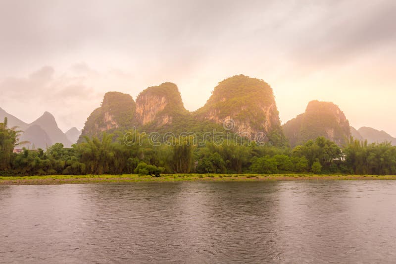River Li in Guilin, China stock photo. Image of riverbank - 368486772