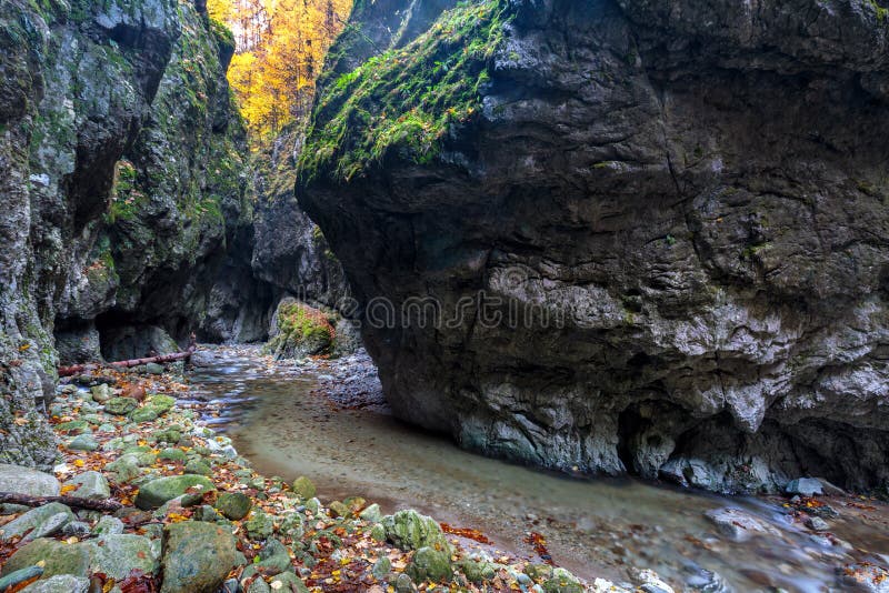 River in limestone canyon stock image. Image of mountains - 85229549