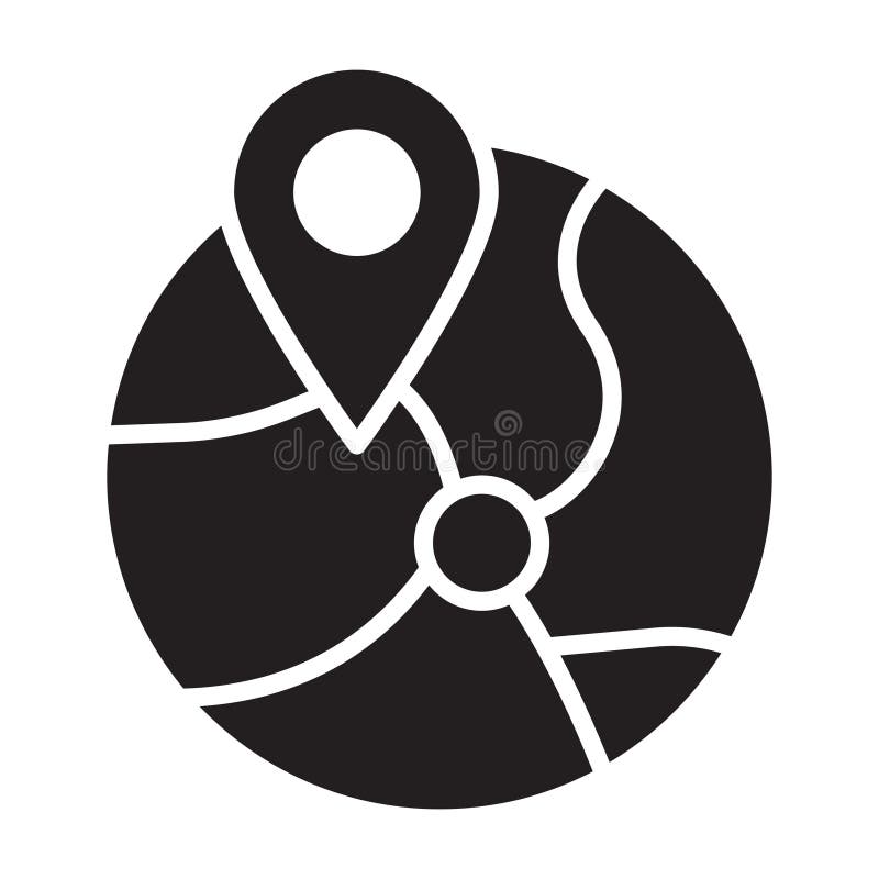 River Location, Location, Map, River Fully Editable Vector Icon Stock ...