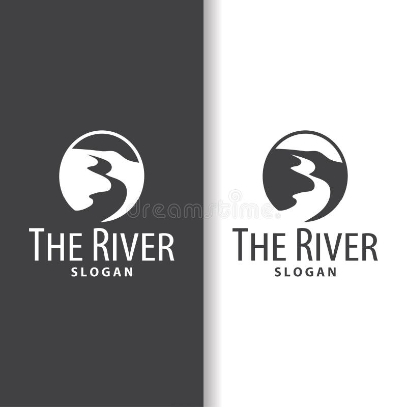 River Logo, Creeks, Simple Silhouette Inspiration Design River Flow ...