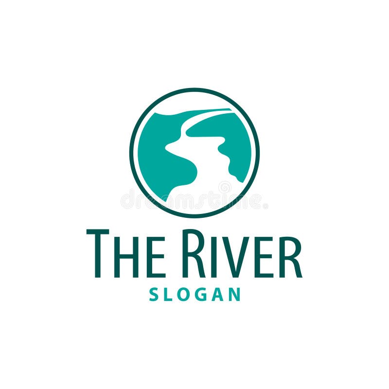 River Logo, Creeks, Simple Silhouette Inspiration Design River Flow ...