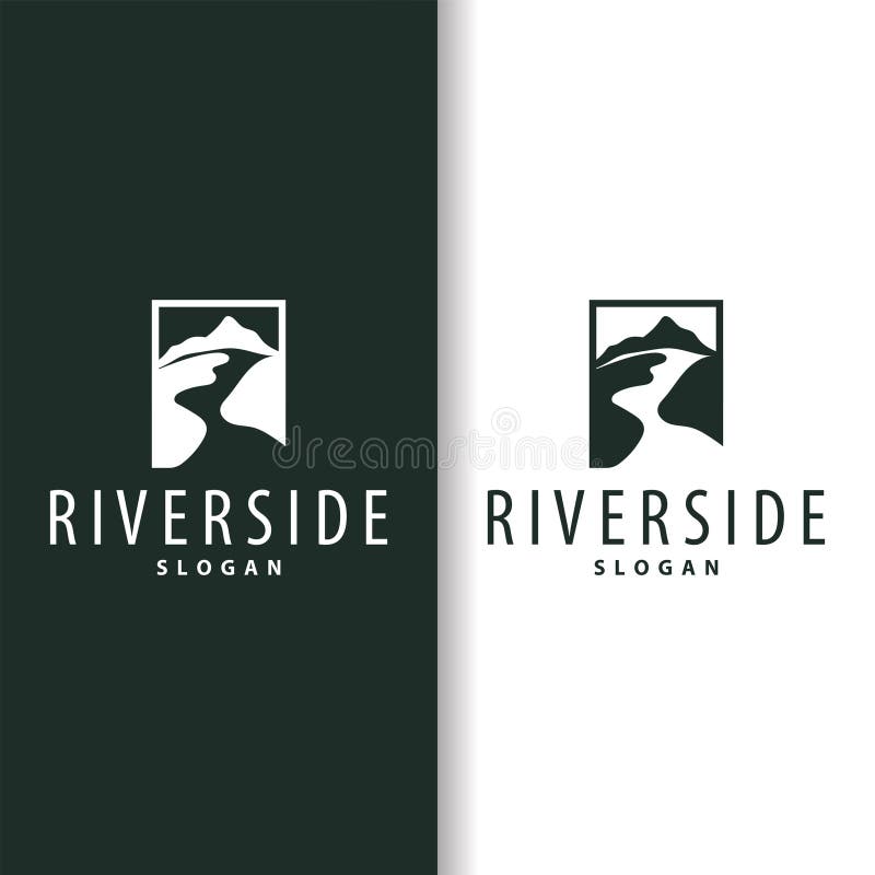 River Logo, Creeks, Simple Silhouette Inspiration Design River Flow ...
