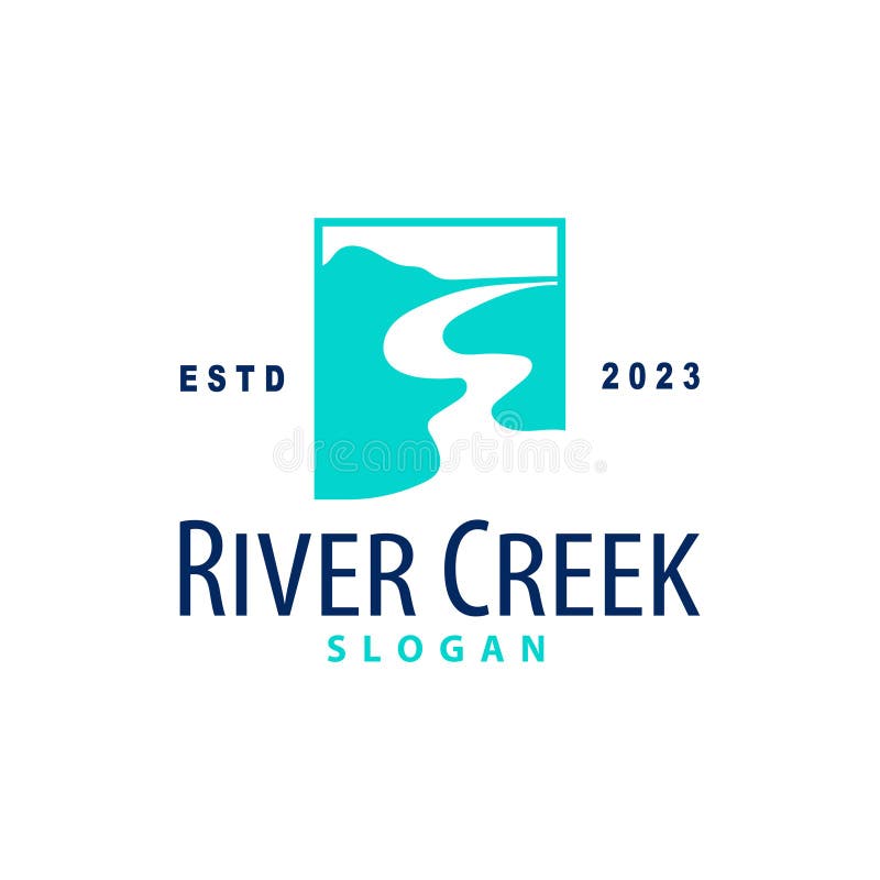 River Logo, Creeks, Simple Silhouette Inspiration Design River Flow ...
