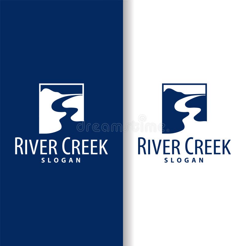 River Logo, Creeks, Simple Silhouette Inspiration Design River Flow ...