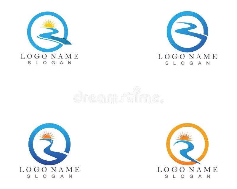 River Logo Template stock vector. Illustration of shape - 130525430