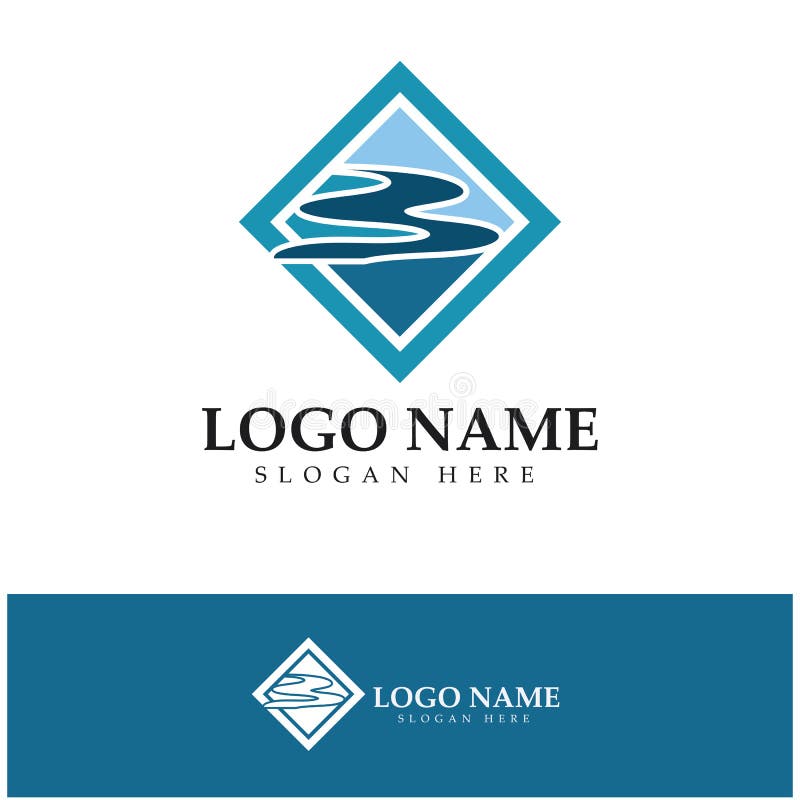 River Logo Vector Icon Illustration Design Template Stock Vector ...