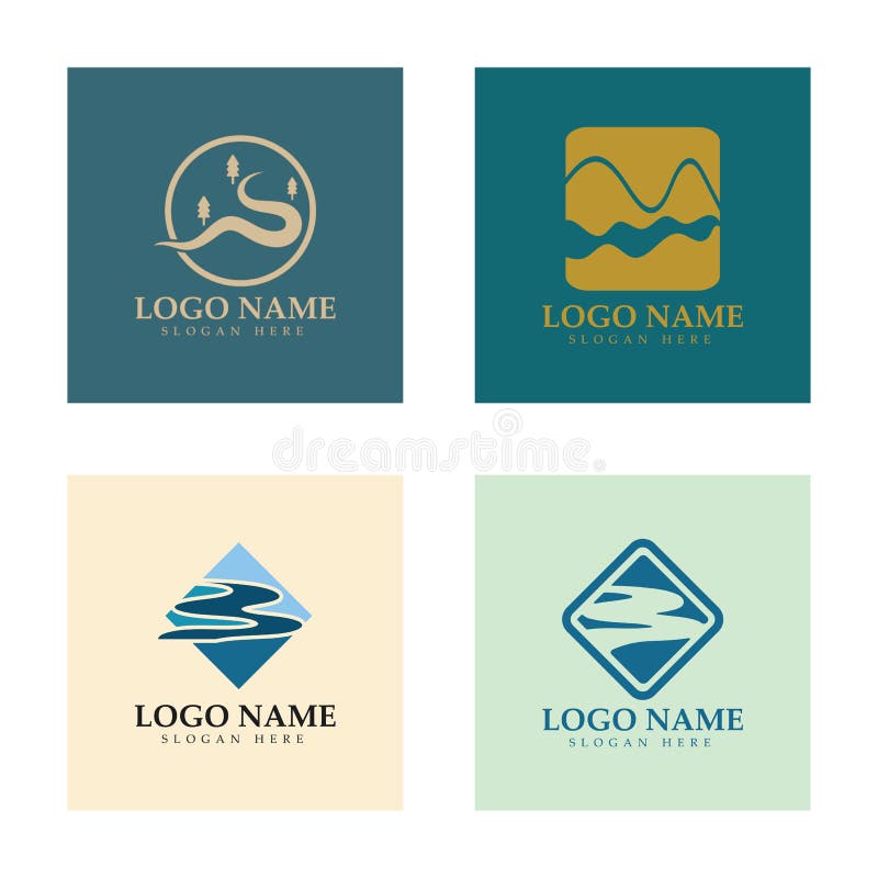 River Logo Vector Icon Illustration Design Template Stock Vector ...