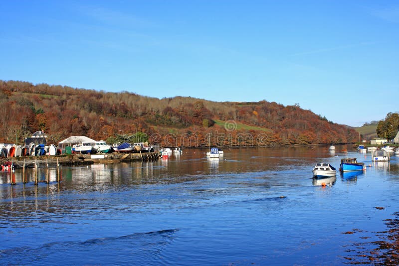 River Looe stock image. Image of bank, reflection, golden - 37207257