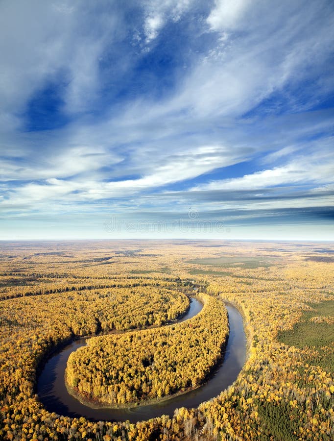 River loop stock image. Image of reflection, landscape - 16012945