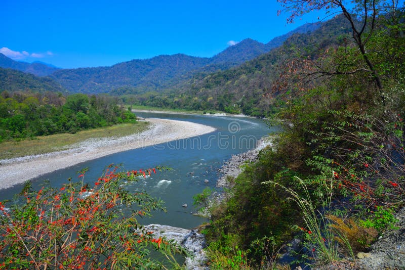 River Manas; Assam, India; Panbang, Bhutan Stock Photo - Image of ... River Manas; Assam, India; Panbang, Bhutan Stock Photo - Image of ...