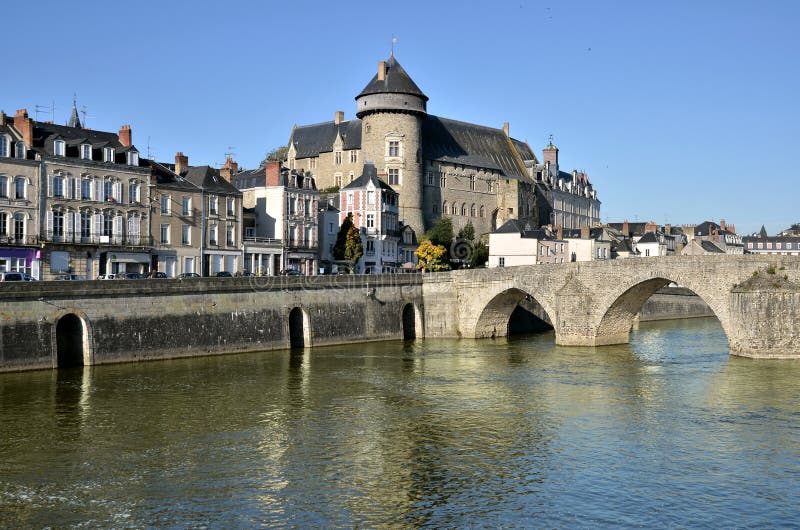 The River Mayenne At Laval In France Stock Photo - Image: 27460330
