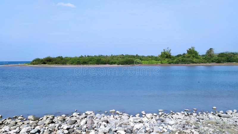 The river meets the ocean stock photo. Image of wetland - 225146612