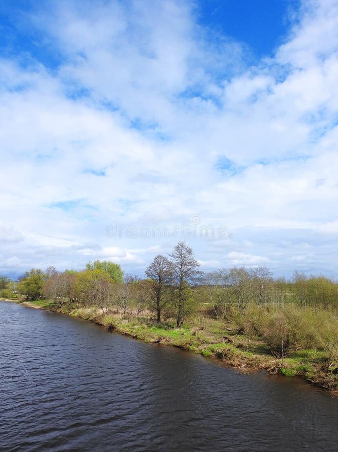 River Minija and Beautiful Trees, Lithuania Stock Photo - Image of ...