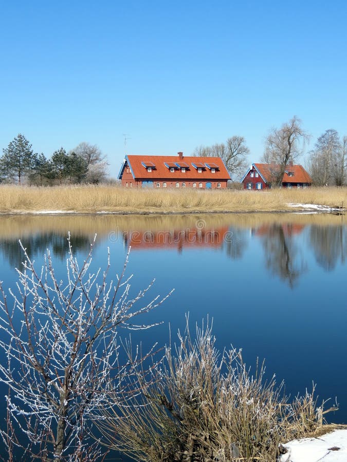 River Minija and Village Minge, Lithuania Stock Photo - Image of river ...