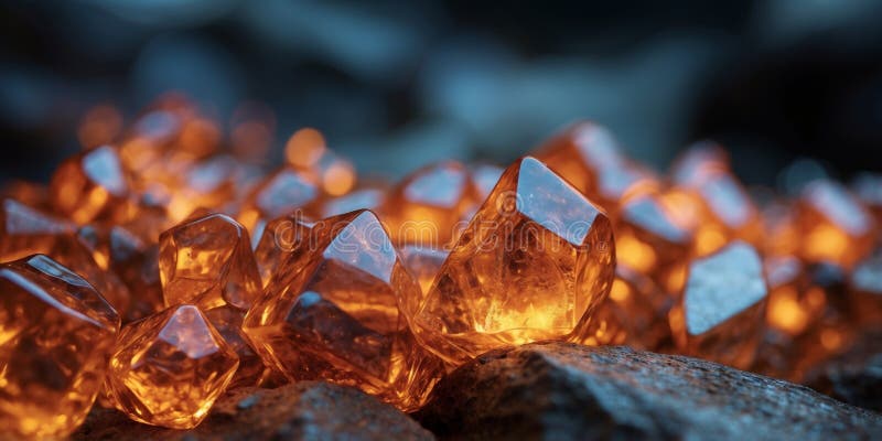 A River of Molten Glass Flowing through a Canyon of Glowing Crystals ...