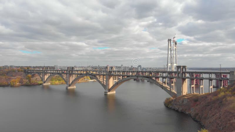 River Monumental Bridge stock video. Video of autumn - 233521625