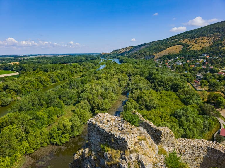 River Morava Passing Devin Castle in Slovakia Stock Image - Image of ...