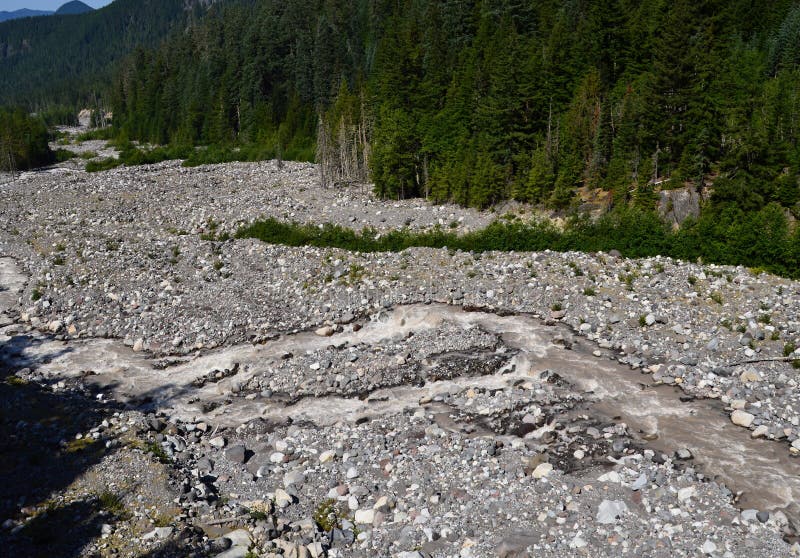 River in Mount Rainier National Park, Washington Stock Image - Image of ...