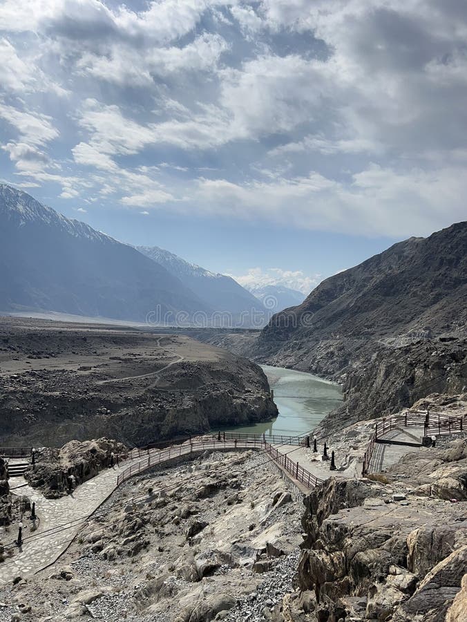 River in Mountain Gilgit Baltistan Stock Photo - Image of river, gilgit ...