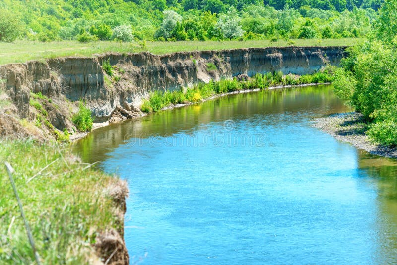 River in Mountains with Blue Water Stock Photo - Image of shore, summer ...