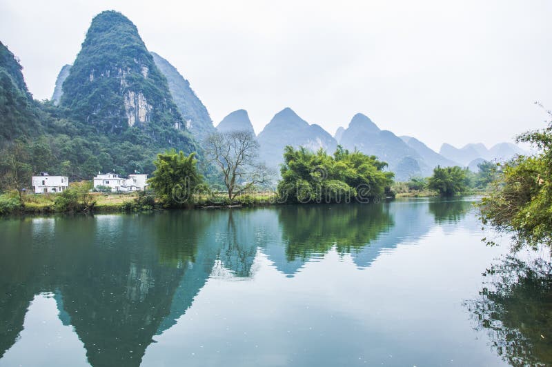 The River and Mountians Scenery Stock Photo - Image of attraction ...
