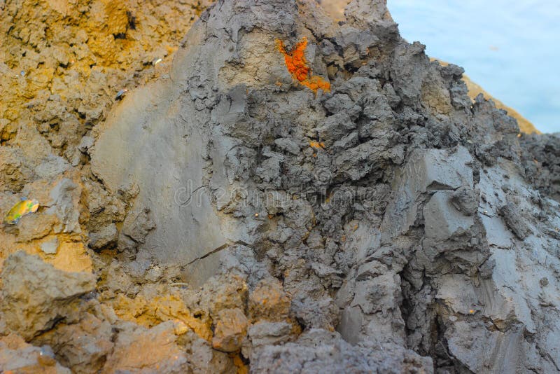 River Mud Placed Near River Stock Photo - Image of digging, river ...