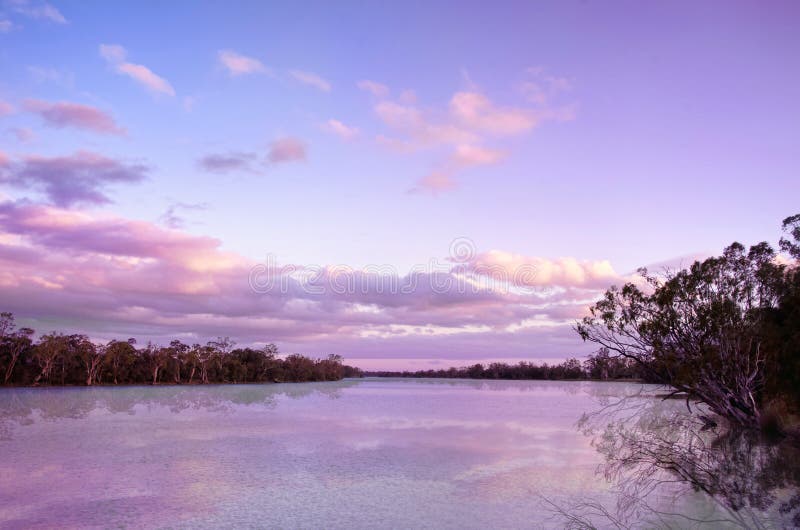 River murray sunset stock image. Image of clouds, scenic - 13136787