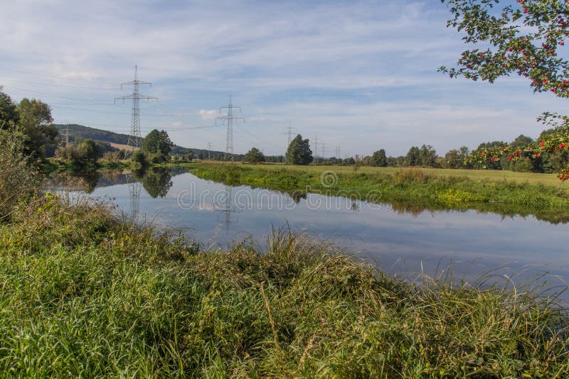 The river Naab in Bavaria stock photo. Image of green - 55691424