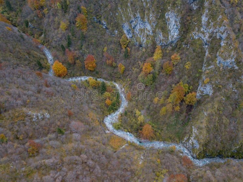 River in the narrow valley stock photo. Image of hill - 200111836
