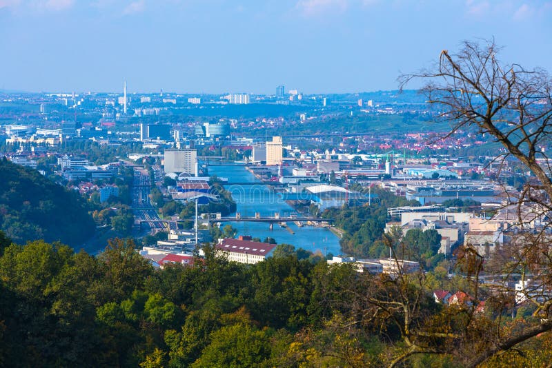 River Neckar in the Stuttgart Area Stock Image - Image of wangen ...