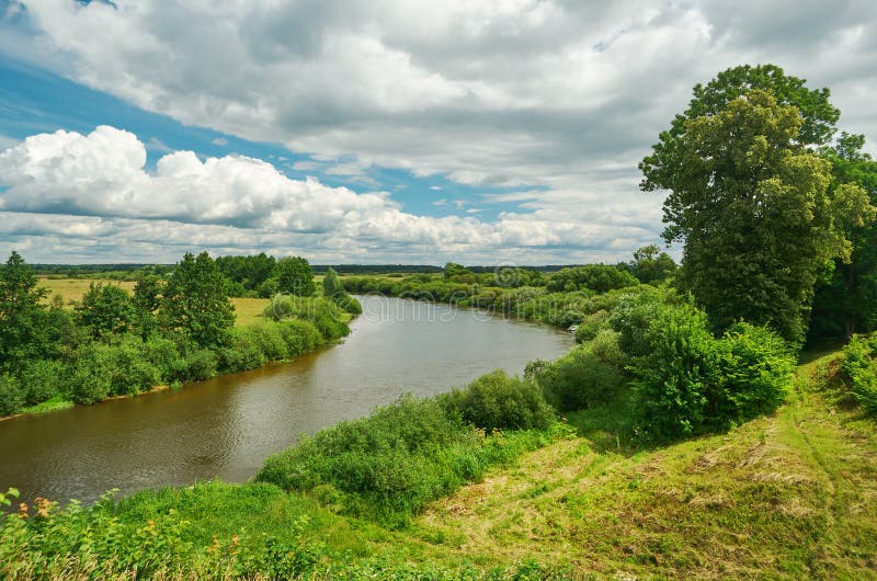 The River Neman in Druskininkai Stock Image - Image of embankment ...