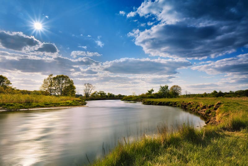 The River Neman in Druskininkai Stock Image - Image of embankment ...