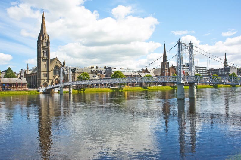 River Ness: fishing river. stock photo. Image of banks - 19906878