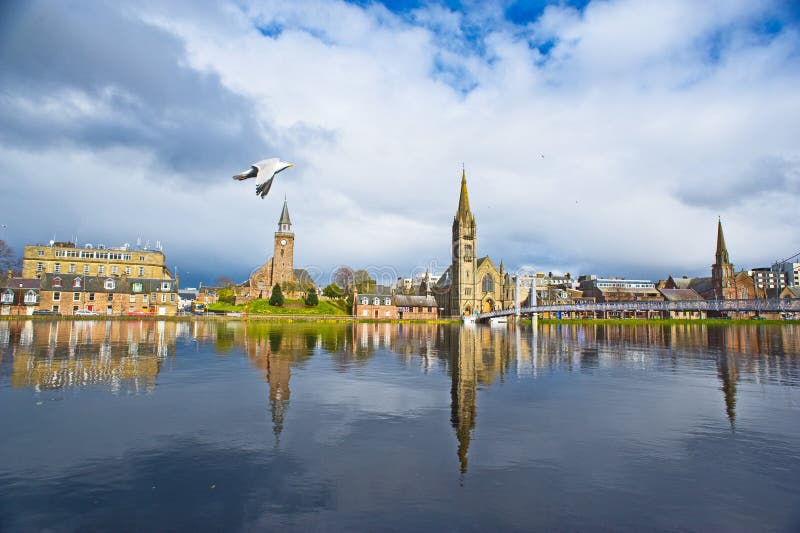 Inverness River Ness Scotland Stock Image - Image of city, riverscape ...