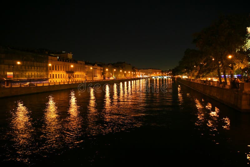 River in the night stock photo. Image of city, cities, river - 296218