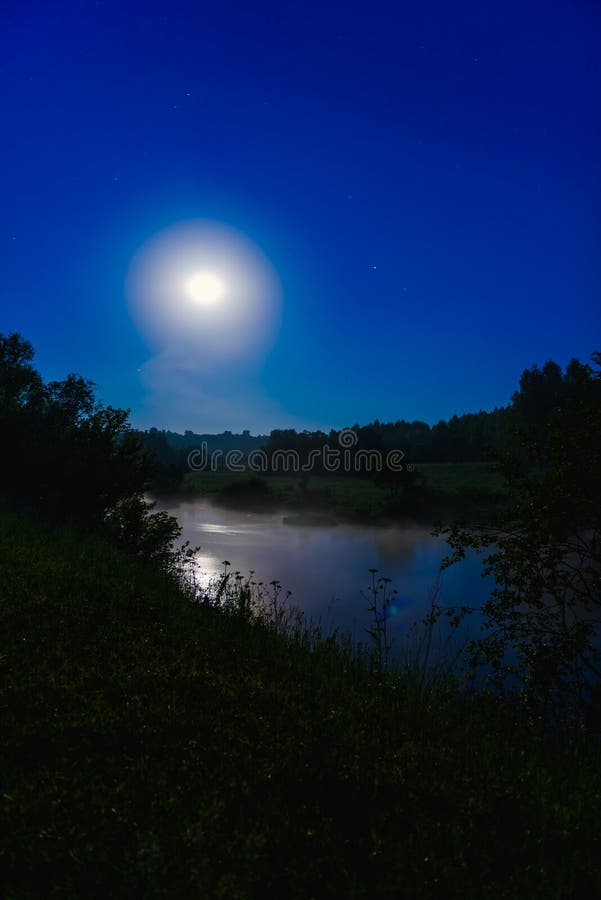 114 Moonlit Night Forest River Photos - Free & Royalty-Free Stock ...